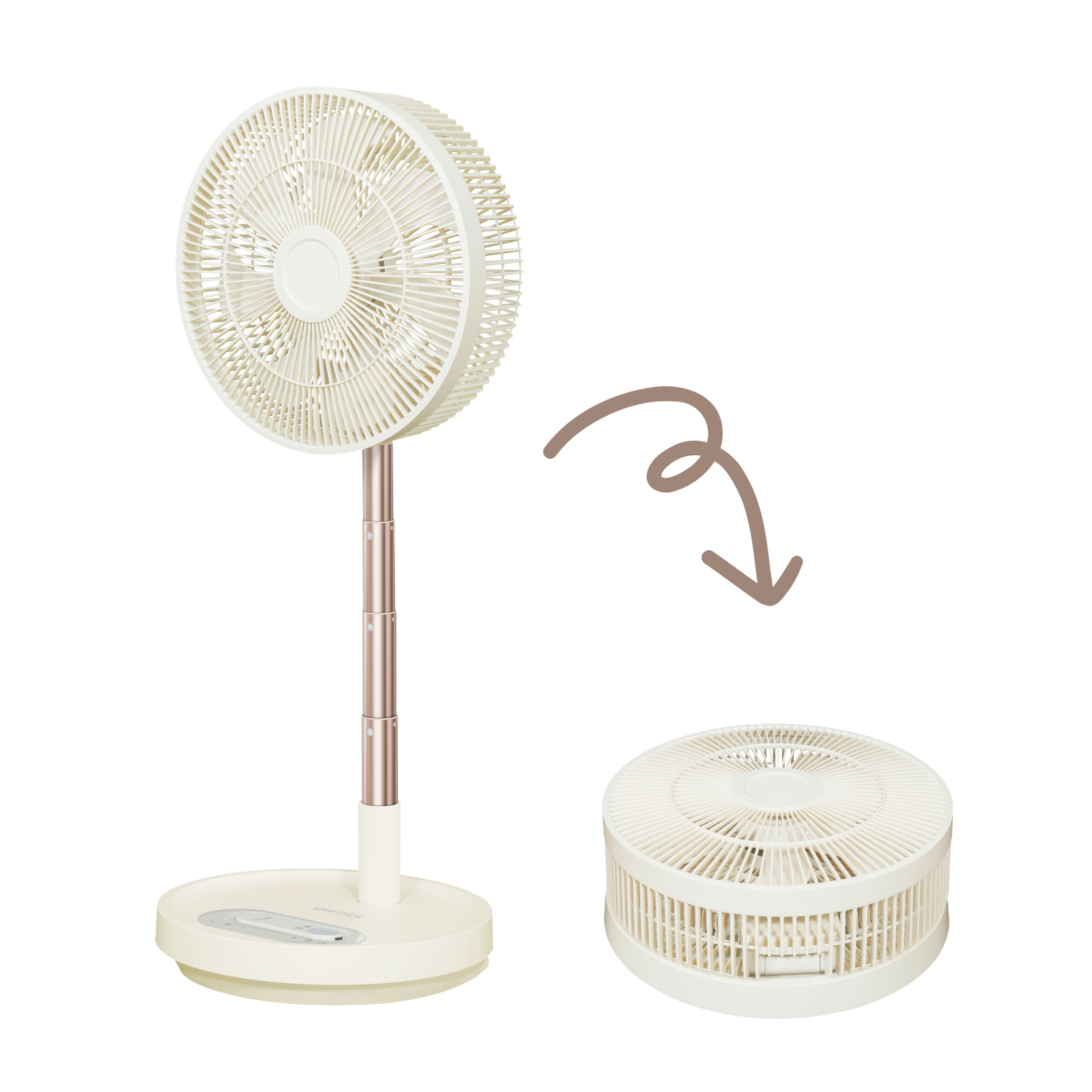 Gemini 12" Folding & Rechargeable fan GFF12BG